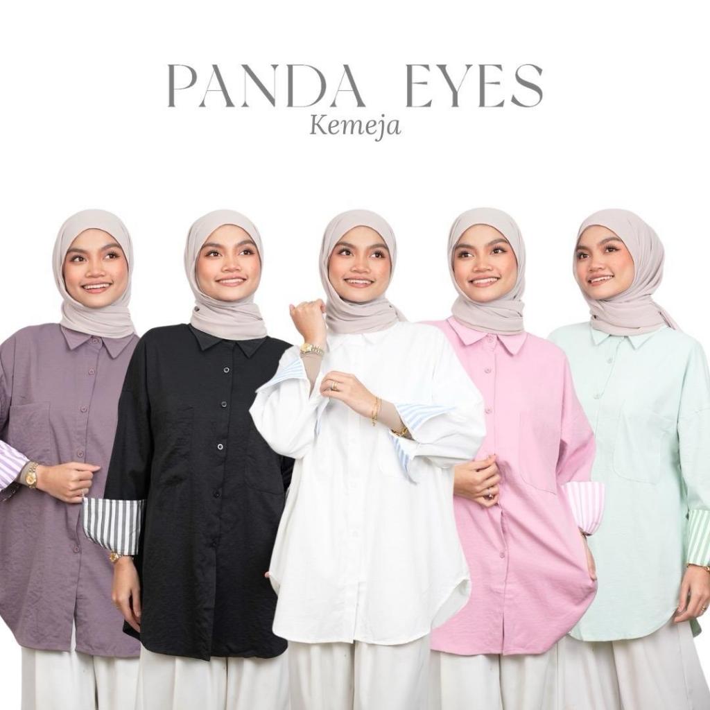 PANDAEYES KEMEJA IMAN DOUBLE POCKET STRIPE HIDDEN (CLO-CN7215BL) | Shopee Malaysia