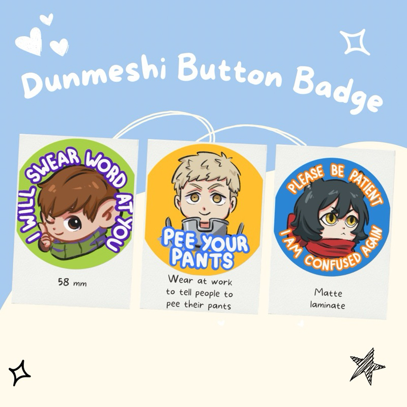 [NEW] Oh? It’s Dunmeshi Szn Button Badge | Shopee Malaysia