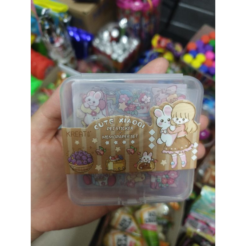 STICKER CUTE + NOTEPAD CUTE BOX + freegift candy | Shopee Malaysia