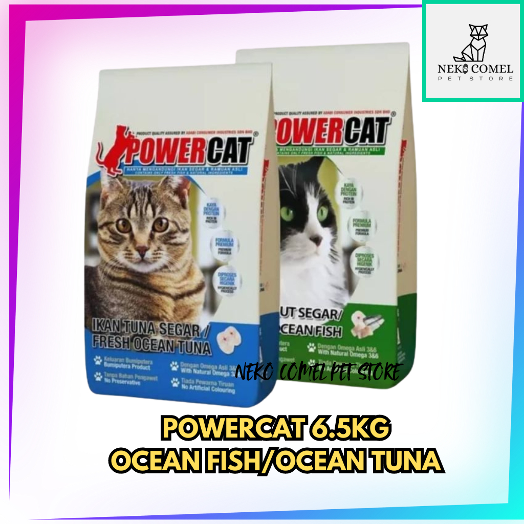 PowerCat Dry Kibbles 6.5kg / Ocean Tuna / Ocean Fish / ORIGINAL ...