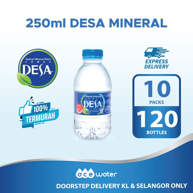 250ml Desa Mineral Water 10 Packs 120 Bottles Doorstep Fast Delivery ...