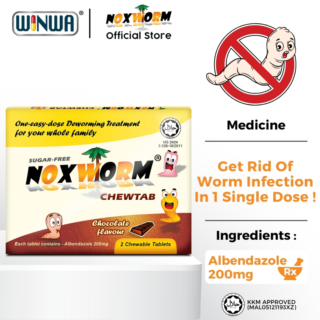Noxworm Chewable Tablet (2's) | Shopee Malaysia