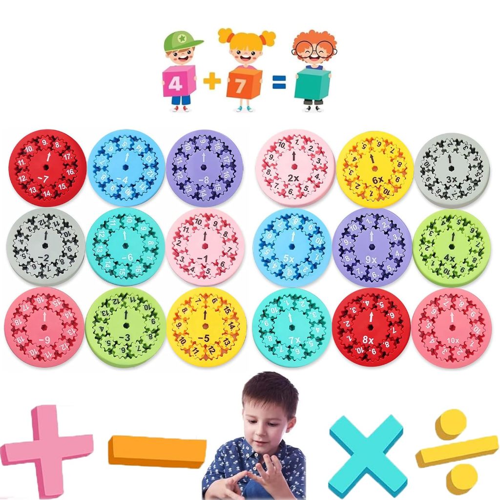 Math Fidget Spinners Educational Math Toys Learning Arithmetic Addition ...