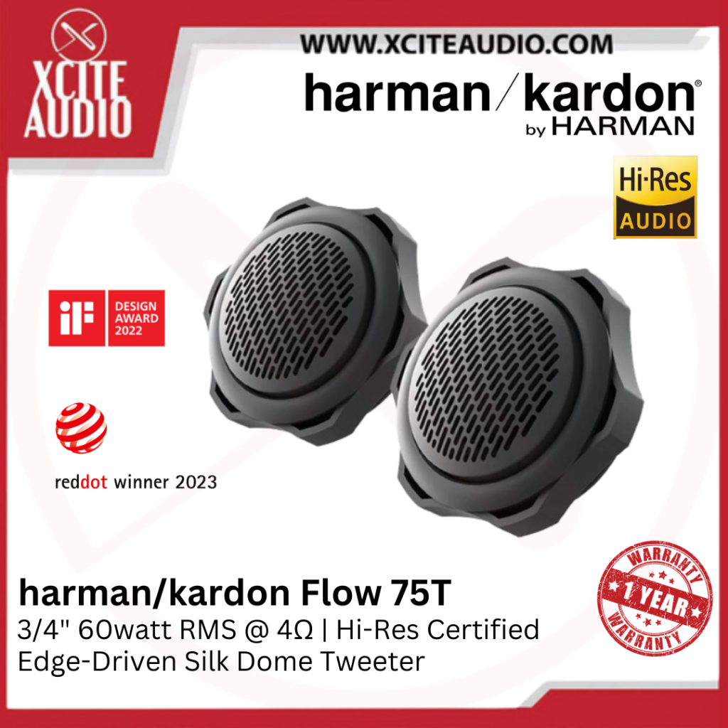 harman/kardon Flow 75T | 19mm/1"inch | Hi-Res Certified Edge Driven ...