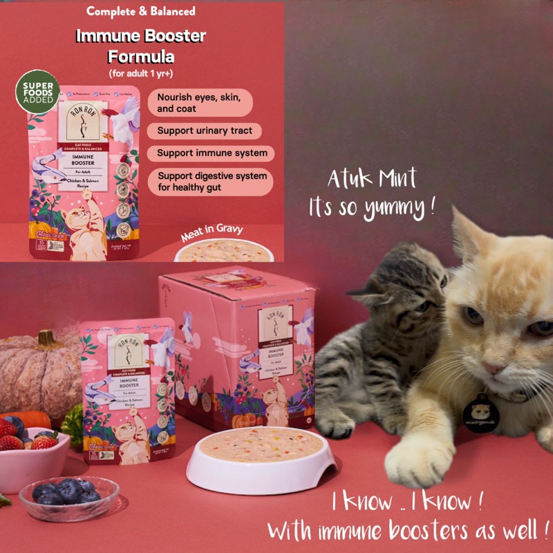 Ron Ron Complete & Balanced Cat Food Halal Suci - Chicken and Salmon ...
