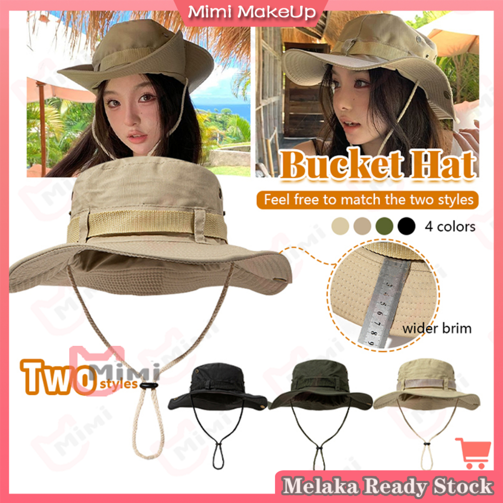 Camping Hat Cap Topi Cowboy Hat Hiking Bucket Hat Jungle Cap Hat Boonie ...