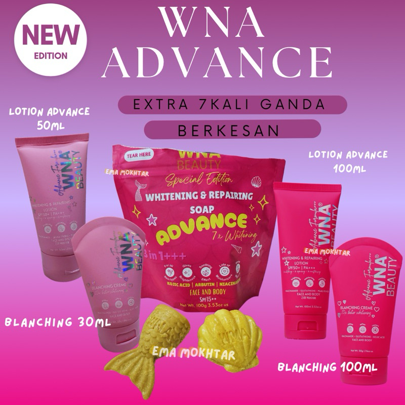 WNA Lotion ADVANCE SPF 50 Limited Edition Putih Melepak Blanching 10 ...