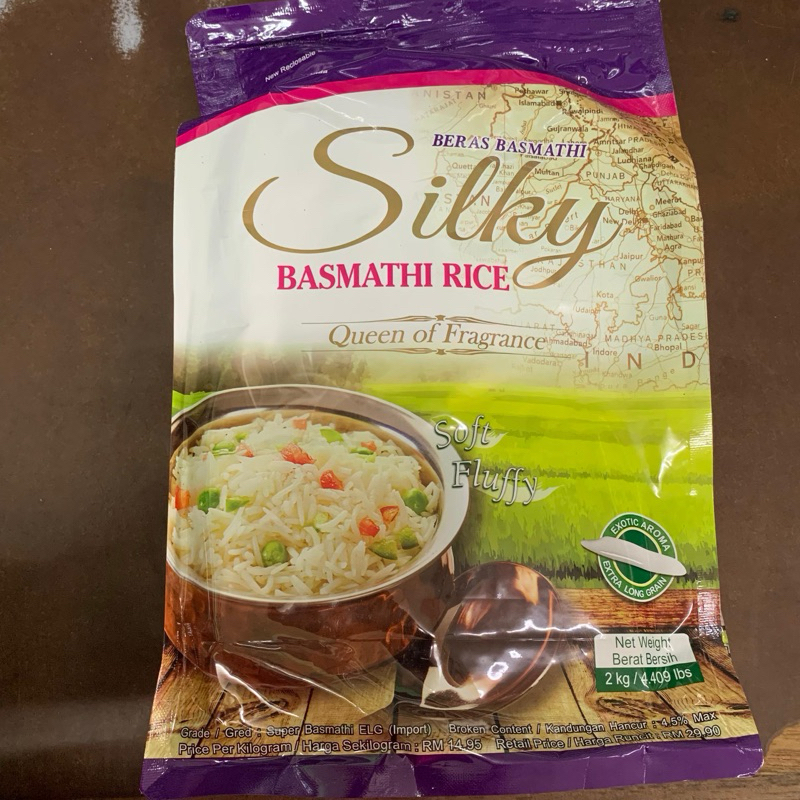 Jati Silky Basmathi Rice 2kg | Shopee Malaysia