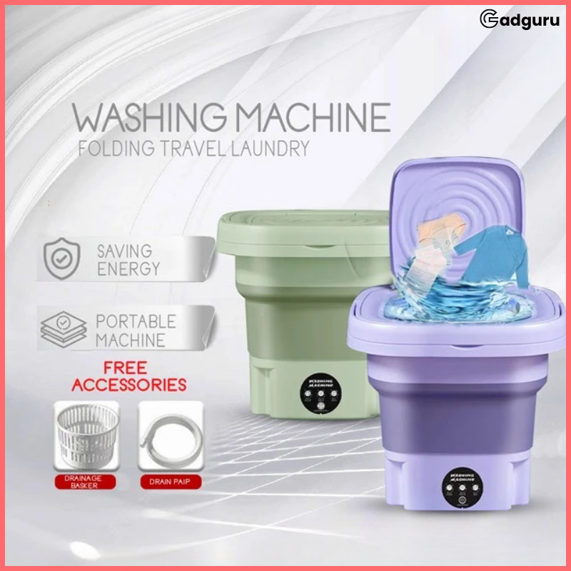 11L Mini Washing Machine Folding Portable With Drain Mesin Basuh ...