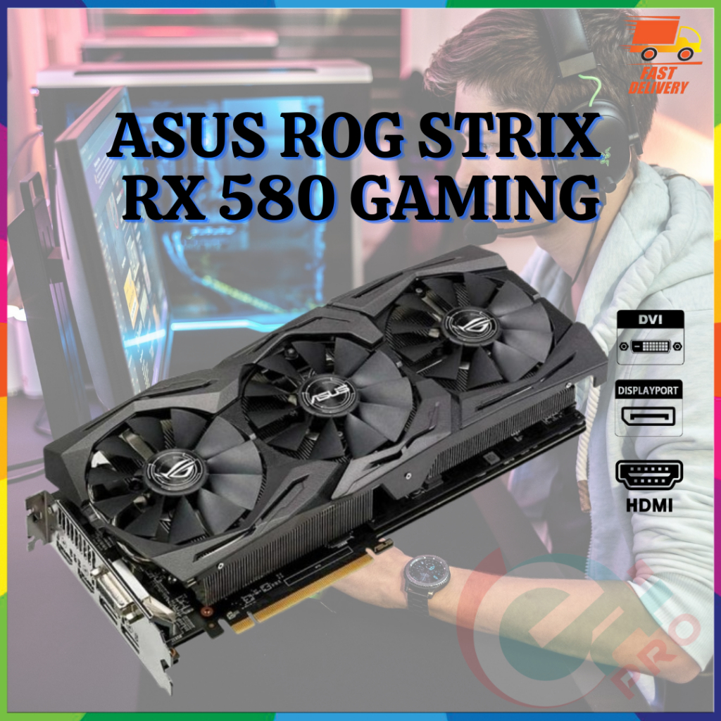 ASUS ROG Strix RX580 Gaming O8G GDDR5 | Shopee Malaysia