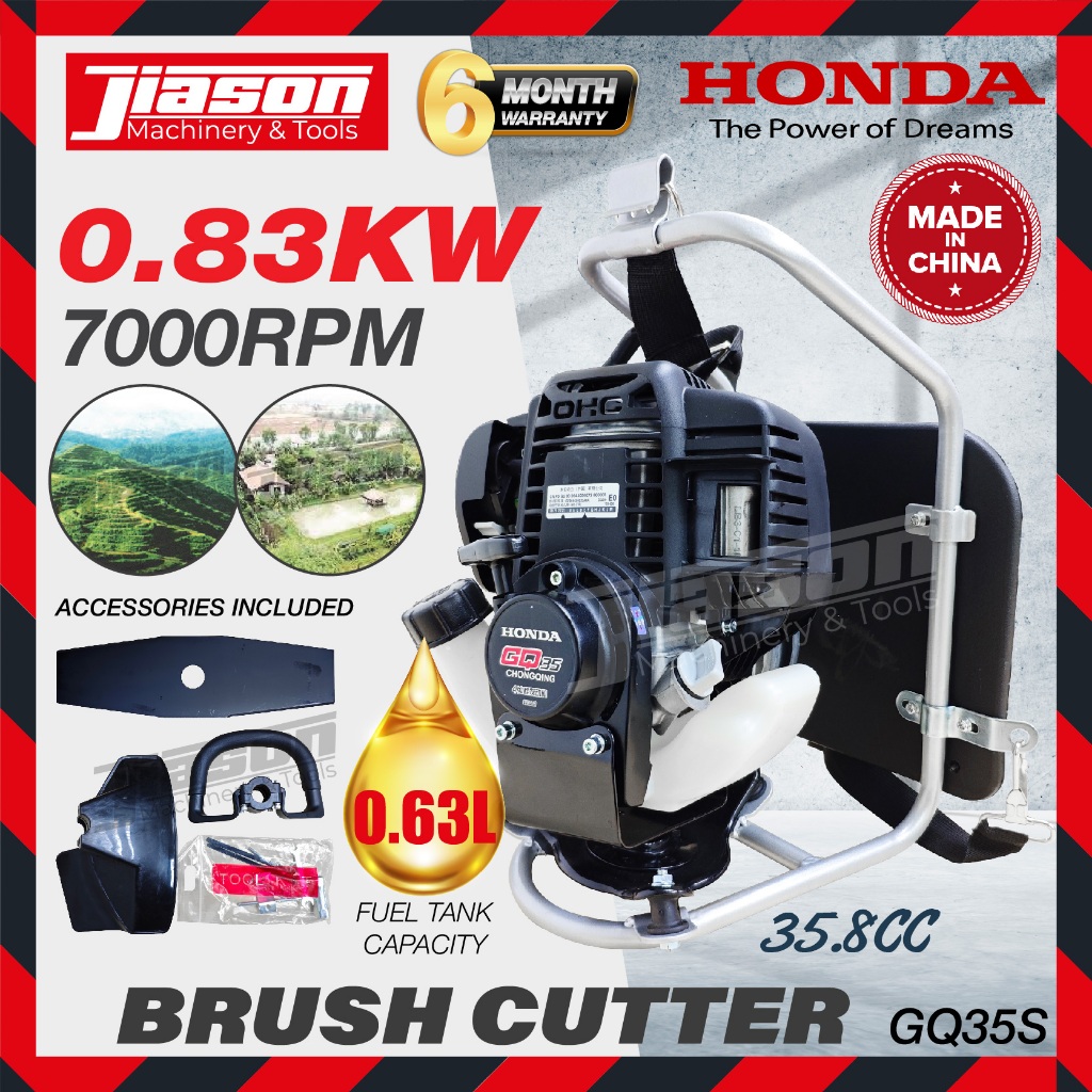 HONDA GQ35S 35.8CC 4-Stroke Gasoline Engine Brush Cutter / Mesin Potong Rumput 0.83kW 7000RPM ...