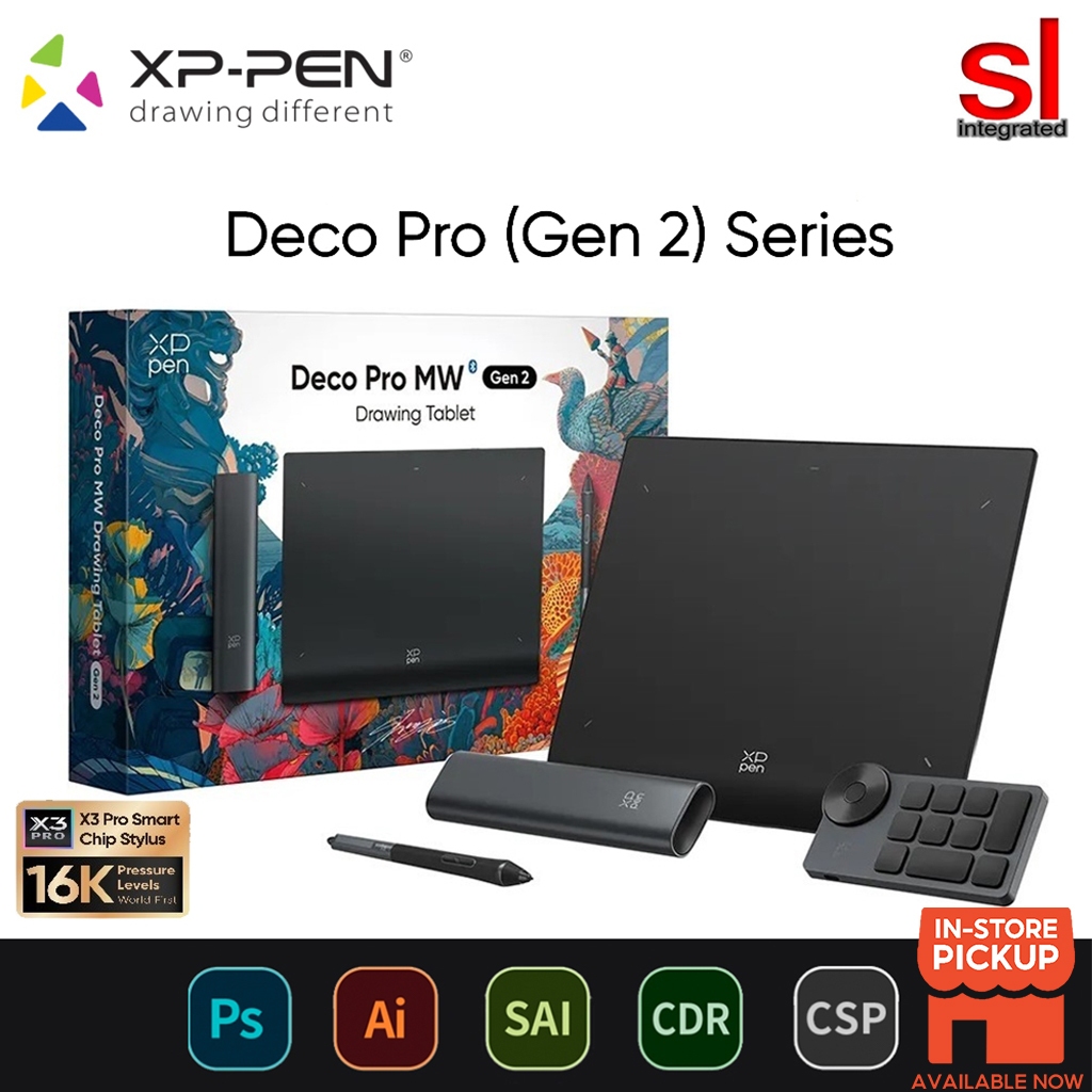 XP-Pen Deco Pro (Gen2) Series Wireless Drawing Graphics Tablet - MW/LW ...