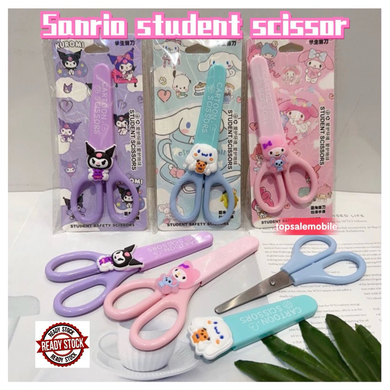 Sanrio kuromi melody cinnamoroll scissors paper cutting student school ...