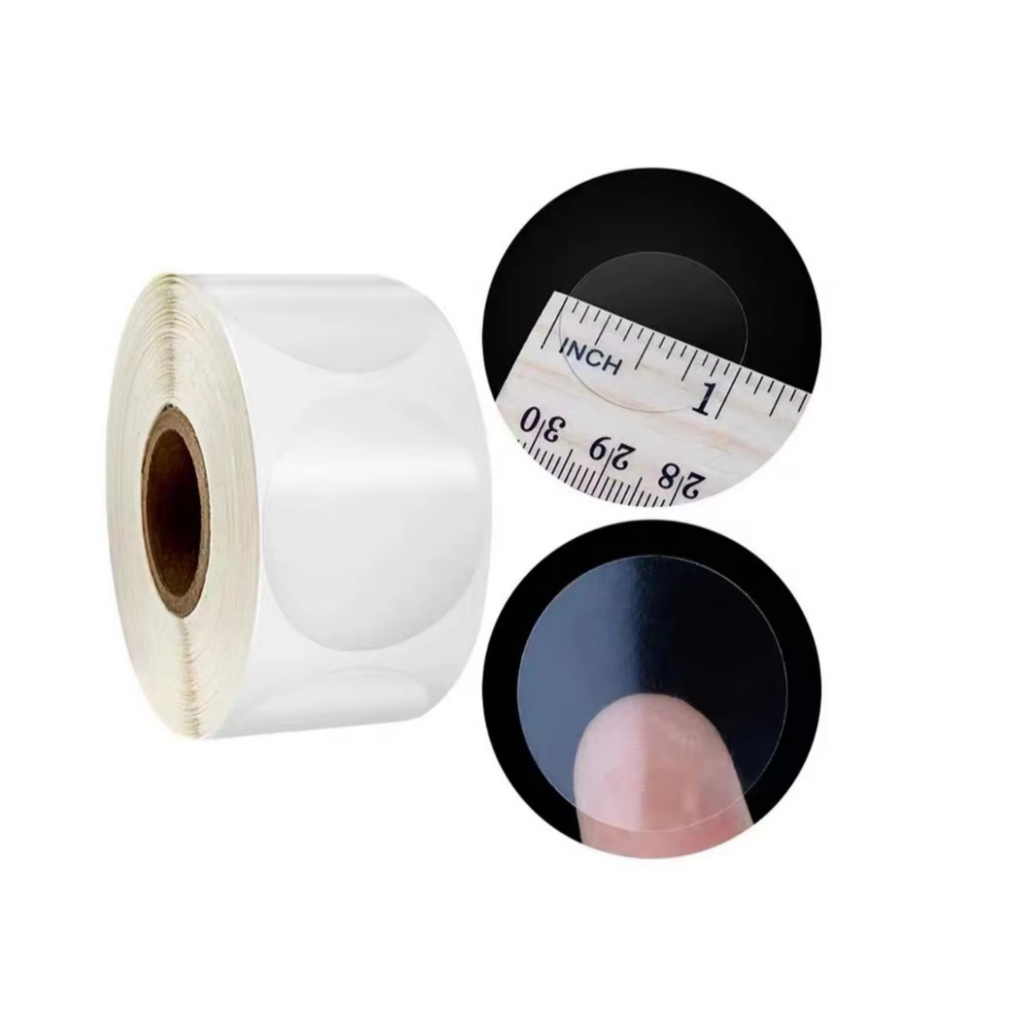 50pcs/pack Transparent Round Clear Stickers PVC Waterproof for package ...