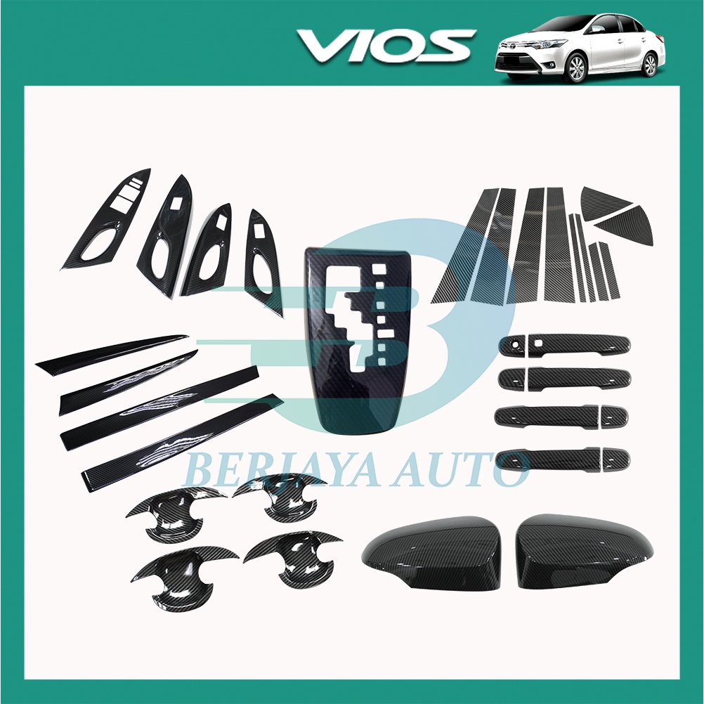 Toyota Vios Interior Exterior Decoration Carbon Fiber Design Trim For ...