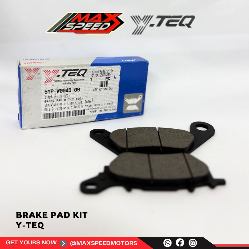 YAMAHA ORIGINAL Y-TEQ 5YP-W0045-09 BRAKE PAD FRONT 135LC V1-V7 / REAR ...