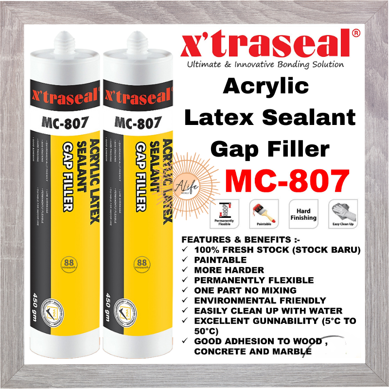 ALife Xtraseal MC-807 480GM Extra 30GM Bonus Pack Vtech Silicone Sealant Gap Filler Silicon Gap ...