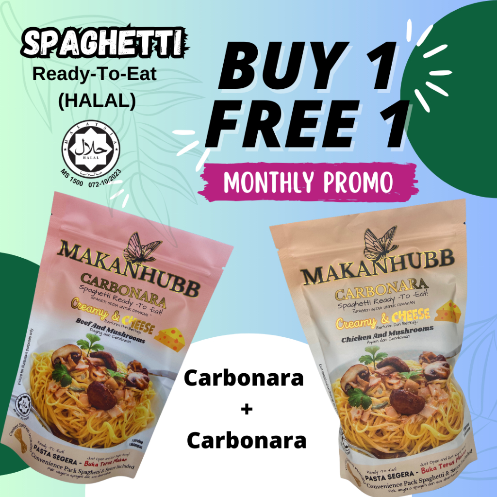 PROMO PASTA HALAL- Instant Spaghetti Carbonara Ready-To-Eat-Halal ...