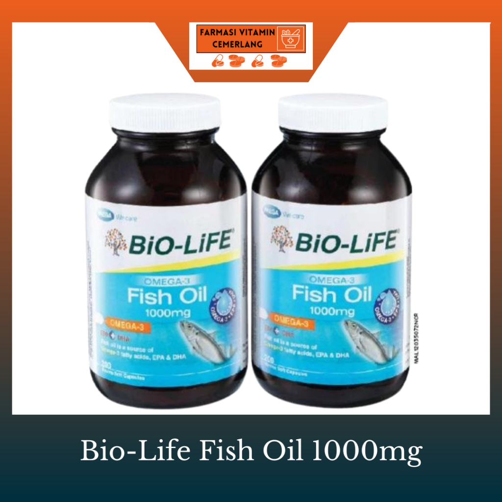 Bio-Life Omega 3 Fish Oil 1000mg | 200 Caps X 2 & 200 Caps | Exp Oct ...