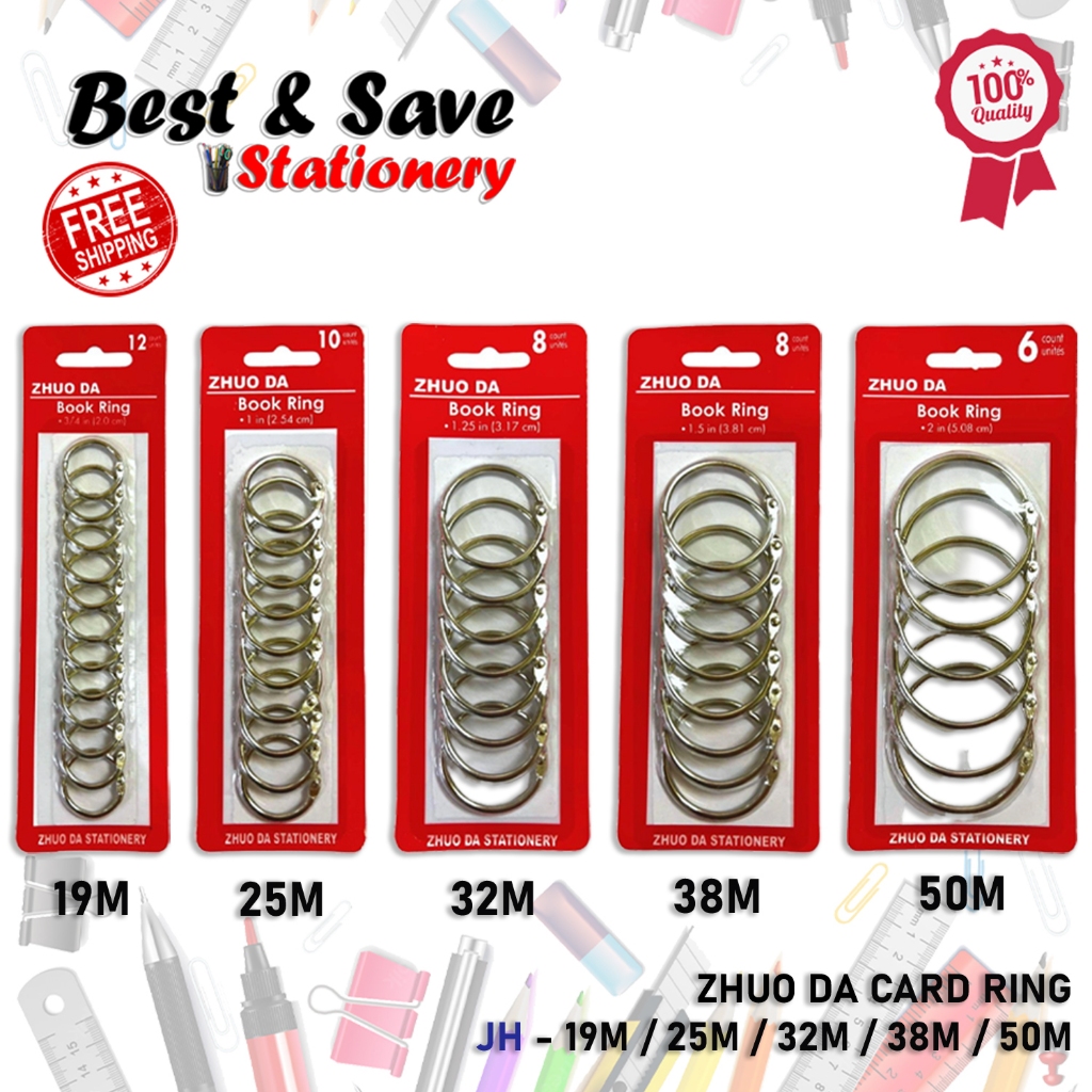 ( BEST & SAVE ) JH METAL CARD RING SET 25MM / 32MM / 38MM / 50MM ...