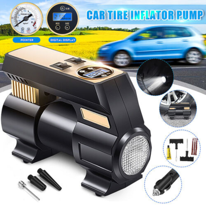 Inflator Tayar Mudah Alih 12V Pam Tayar Pemampat Udara Kereta dengan ...