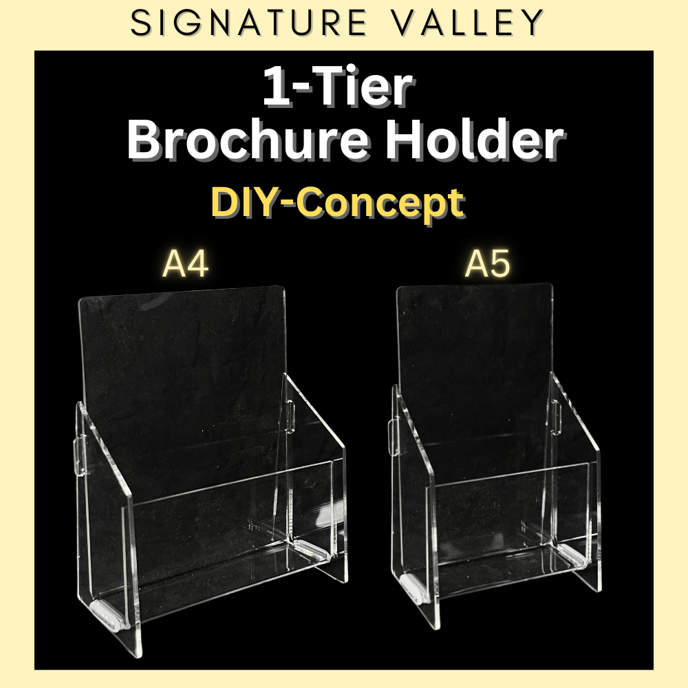1-Tier Brochure Stand Holder Self Assemble/Pasang Sendiri | Shopee Malaysia
