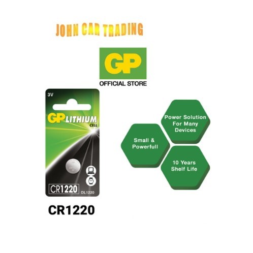 GP Lithium Coin Cells Battery CR1220 [ Card of 1s ] (ECR1220 DL1220 ...