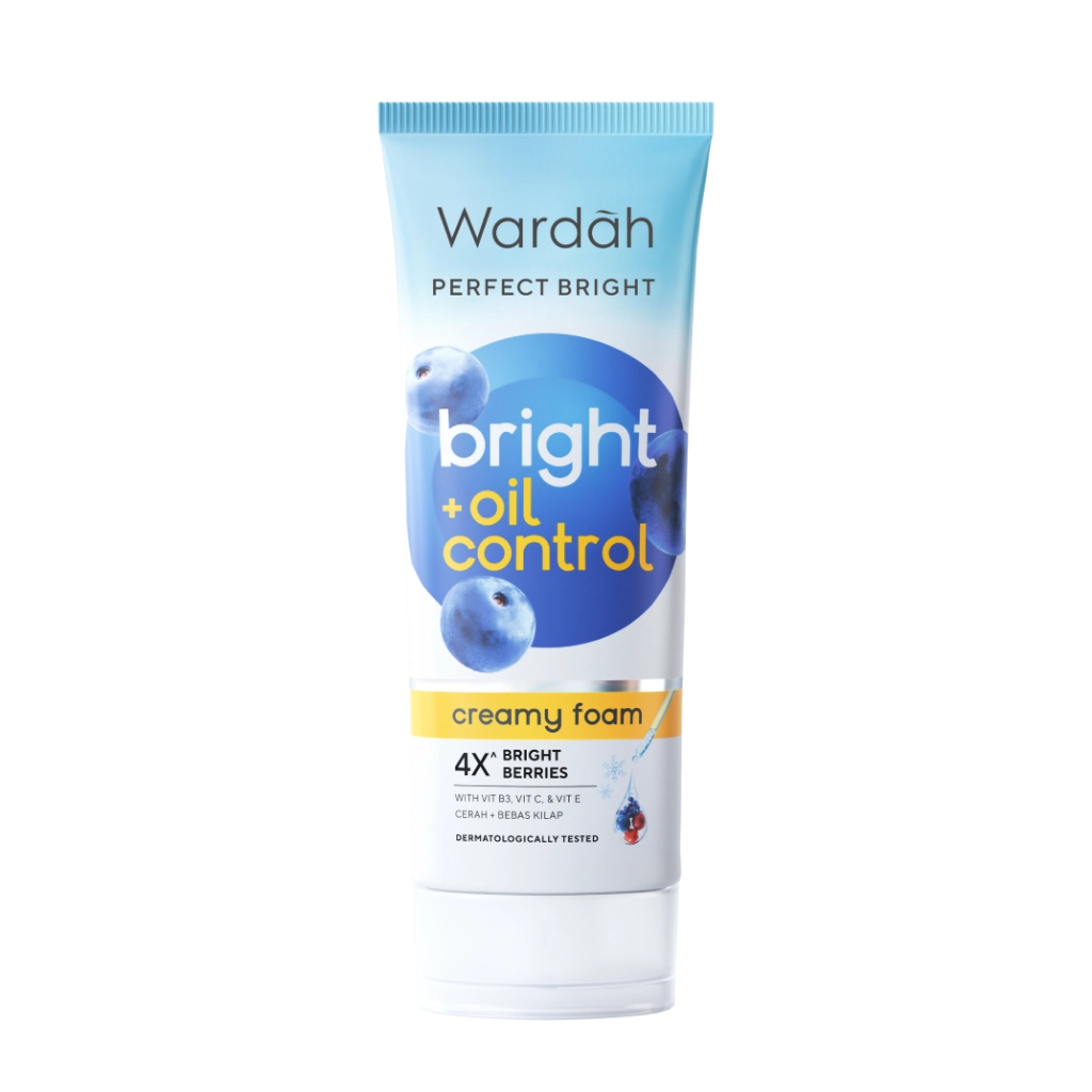 Wardah Perfect Bright Creamy Foam Bright + Oil Control, Facial Cleanser ...