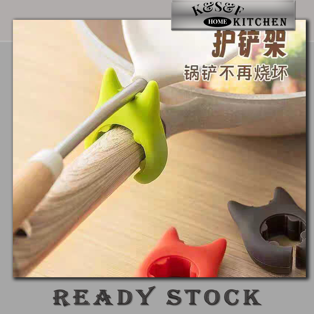 Multifunction Kitchen Silicone Spatula Stand Kitchen Stove Spill Proof ...