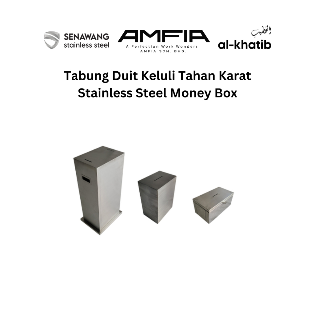 Stainless Steel Money/Donation/Endowment/Suggestion Box | Tabung/Peti ...