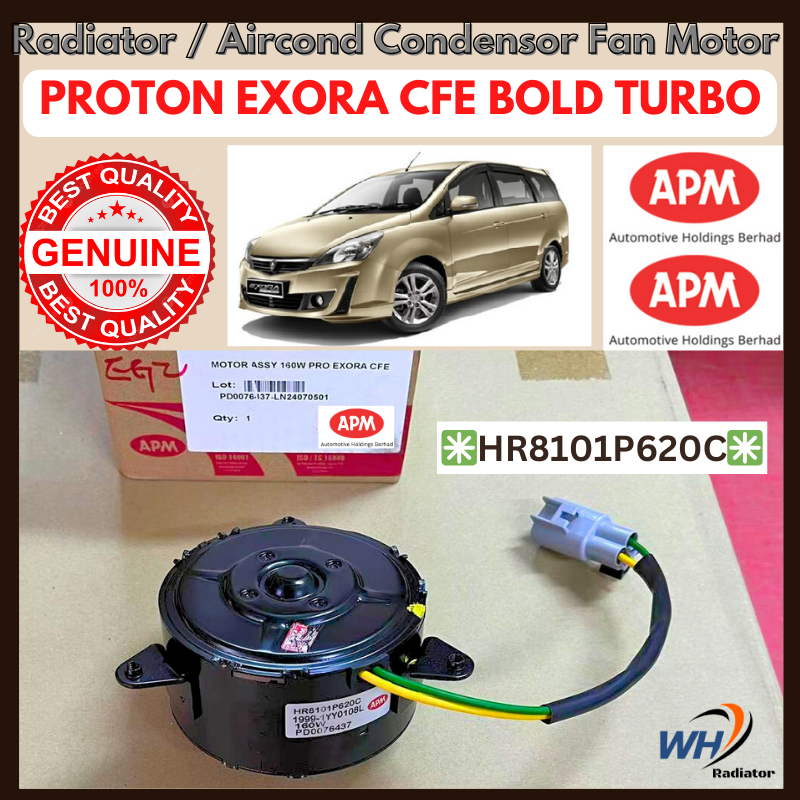 100% ORIGINAL APM PROTON EXORA CFE BOLD TURBO 160W Radiator Fan Motor ...