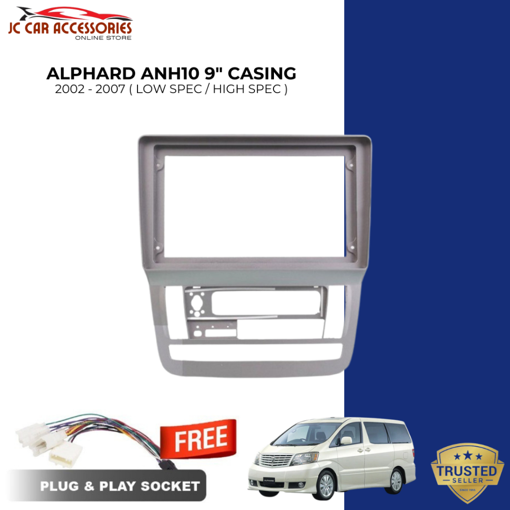 Toyota Alphard ANH10 2002 - 2007 9 Inch Android Player Casing With ...
