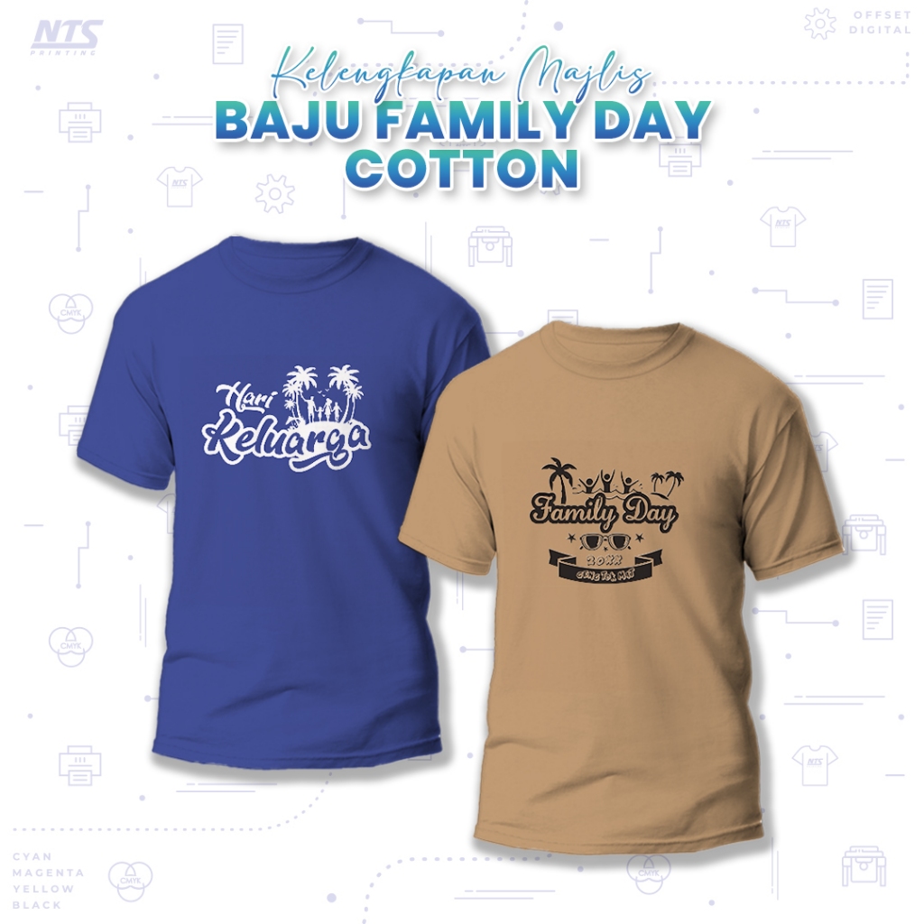 (Ready Design) BAJU FAMILY DAY - KAIN COTTON / TEAM BUIDING / ANNUAL ...
