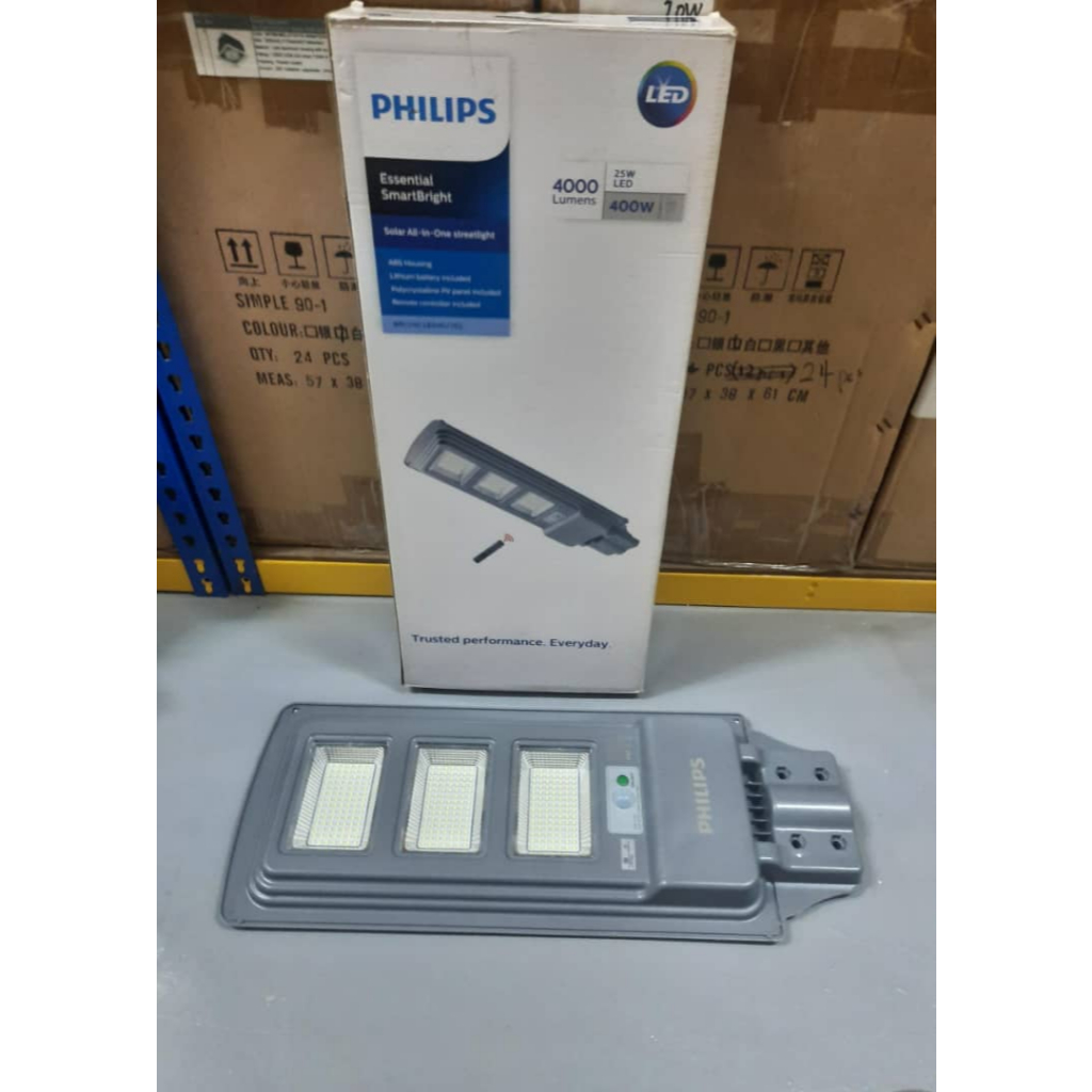 PHILIPS BRC010 400W SOLAR STREET LIGHT ESSENTIAL SMARTBRIGHT LED40/765 Kit, 6500K Weatherproof ...