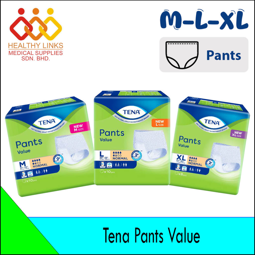 Tena Pants Value (1 Pack) - Size M (10x1) / L (10x1) / XL (8x1) | Shopee Malaysia