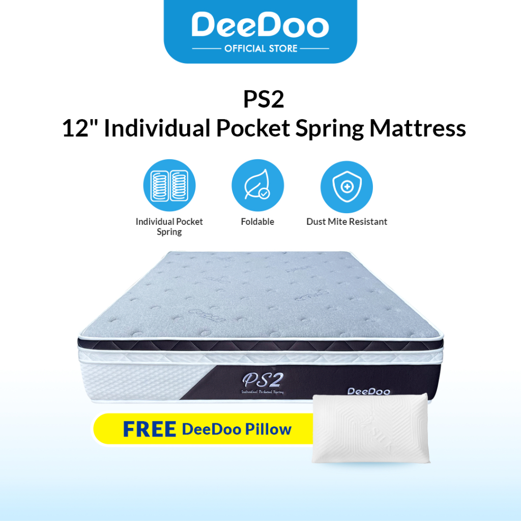 DeeDoo PS2 Individual Pocket Spring Mattress (12") | Shopee Malaysia