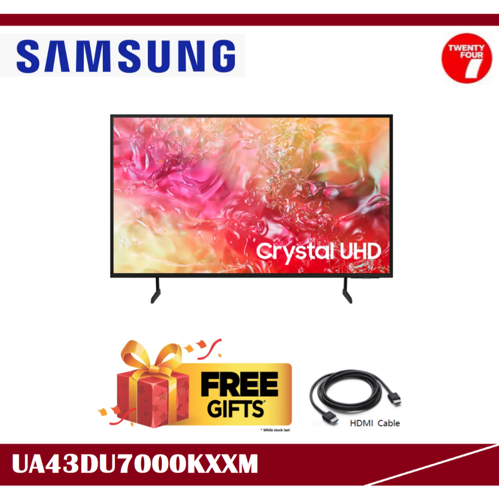 [ Delivered by Seller ] SAMSUNG 43" inch DU7000 Crystal UHD 4K Smart TV ...