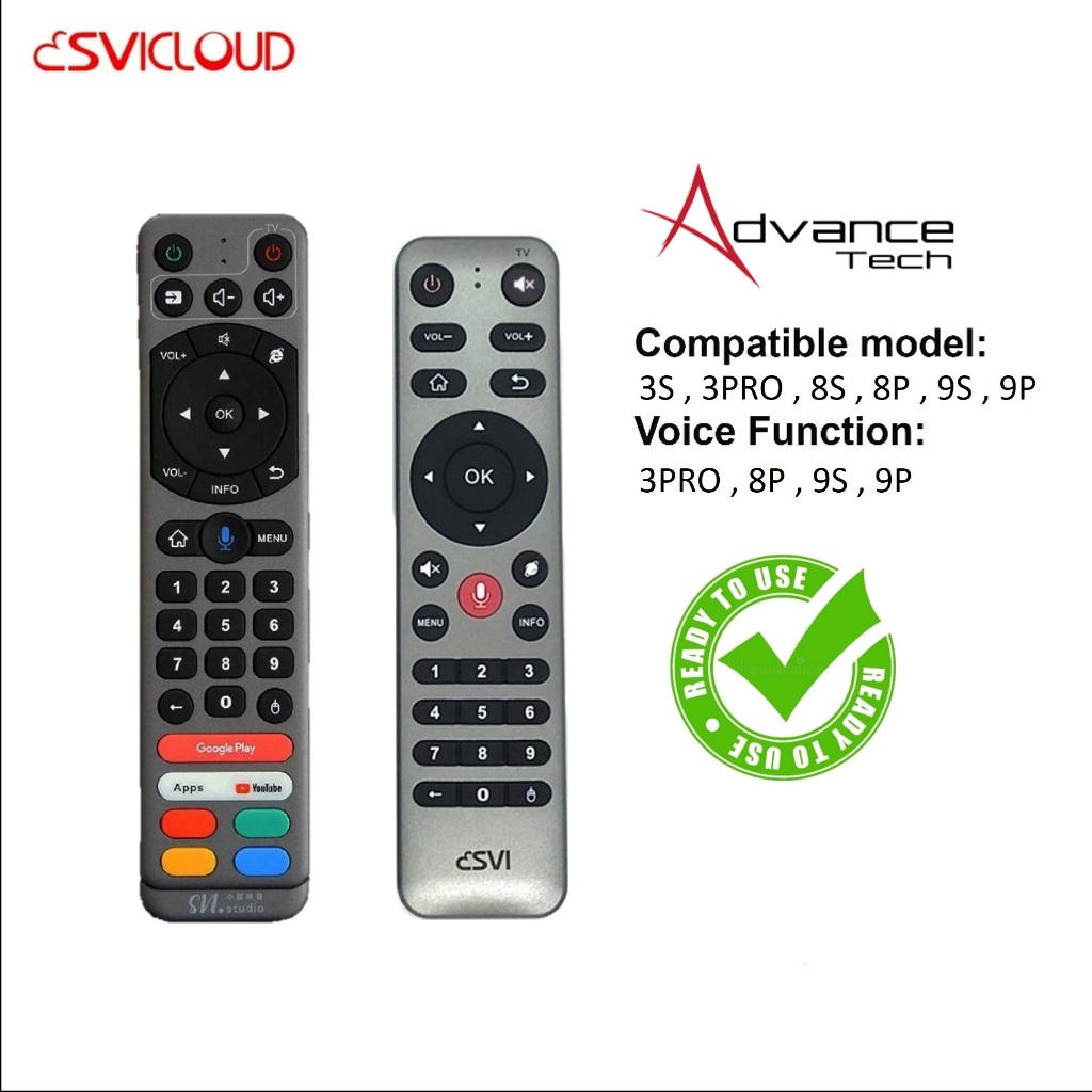 Svi Cloud Remote Control 9S 9P 3S 3 Plus 3 Pro 8S 8P | Shopee Malaysia