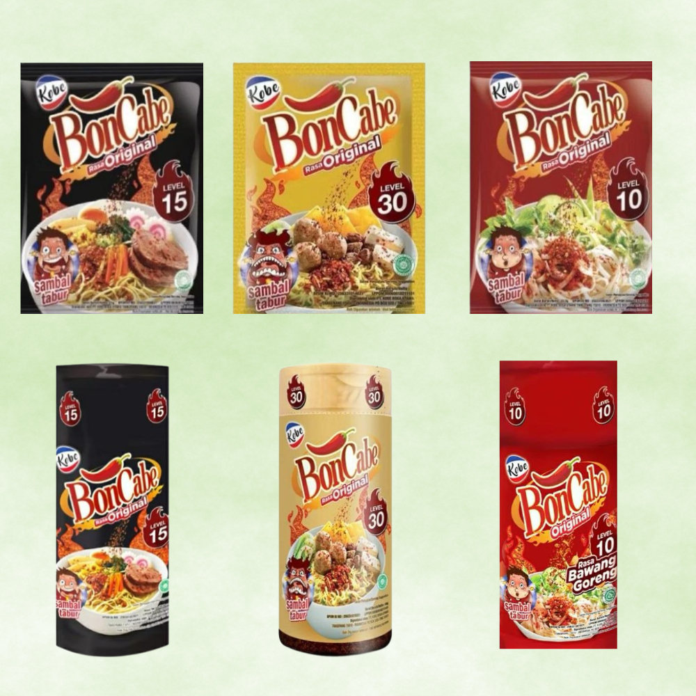 BONCABE SAMBAL TABUR LEVEL 10,15,30 SACHET BOTTLE ORIGINAL EXTRA PEDAS ...