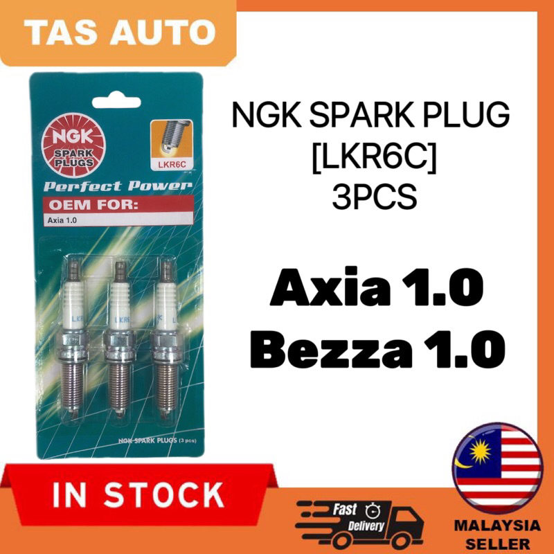 NGK SPARK PLUG [LKR6C] PERODUA AXIA 1.0, PERODUA BEZZA 1.0 | Shopee ...