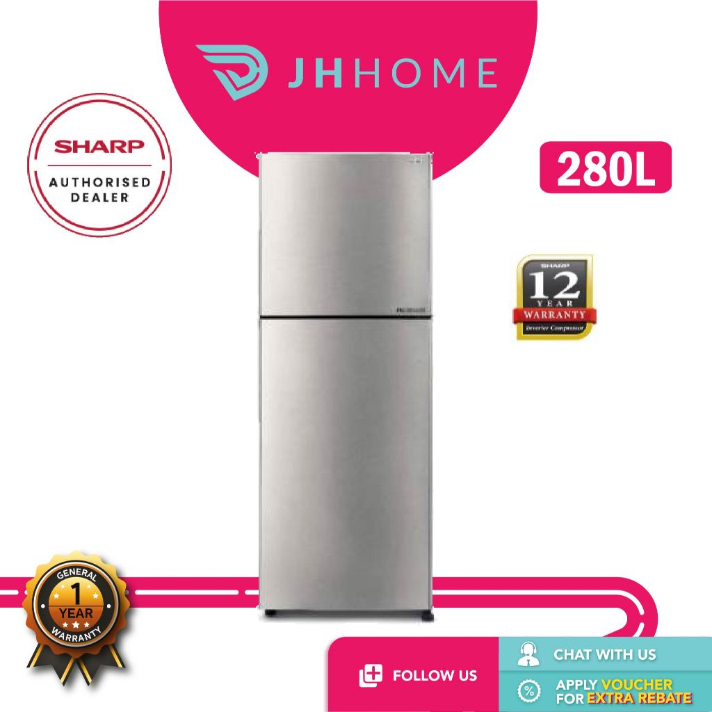 Sharp 280L 2 Door J-Tech Inverter Refrigerator SJ2822MSS | 320l ...