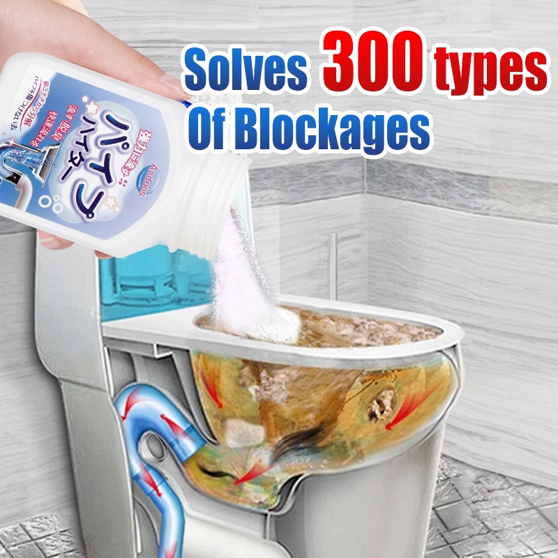 Clog Remover Pipe Cleaner Powder Removing Blockage Clog Dissolver Drain ...
