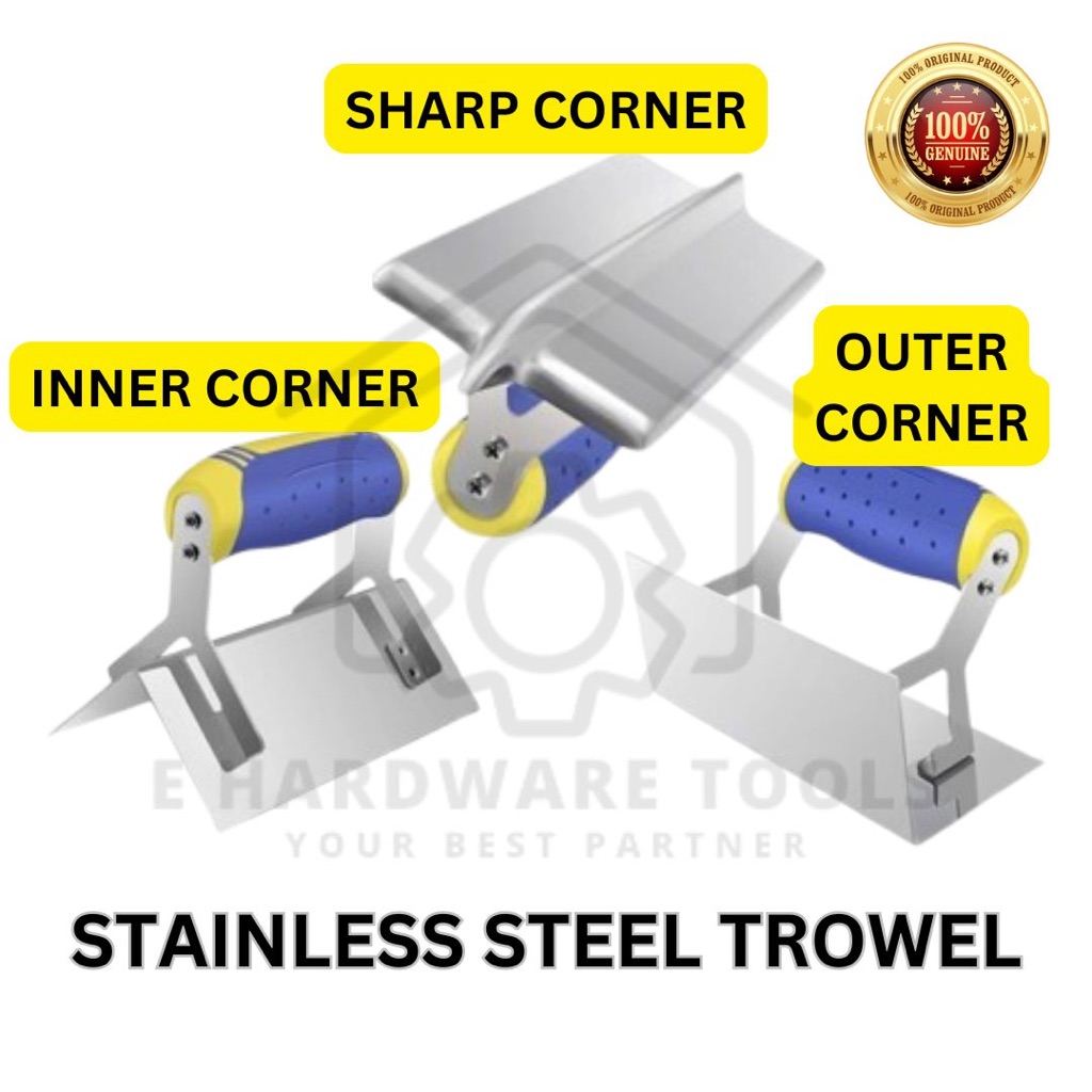 Stainless Steel Sharp Corner Trowel Inner Corner Trowel Outer Corner ...