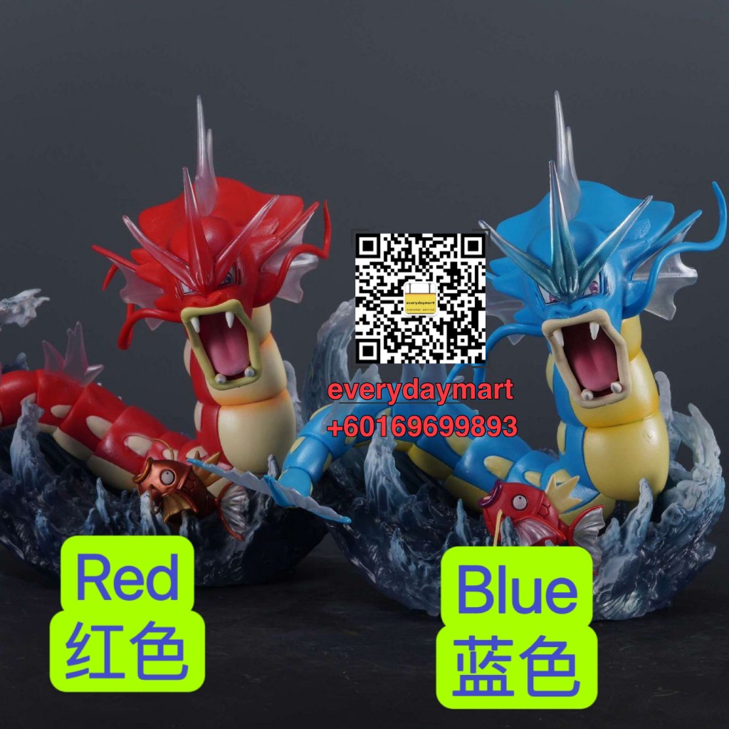 POKÉMON💥GYARADOS 16cm RED BLUE💥ACTION FIGURE TOYS STATUES🔥宝可梦暴鲤龙红色蓝色🔥 ...