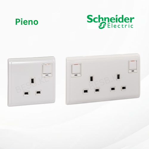 Schneider Pieno E8215DNC_WE_G11 13A 250V 1/2 Gang Double Pole Switched ...