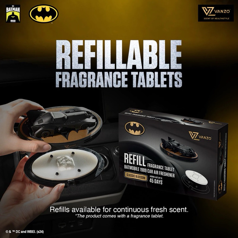 VANZO [Original] Batmobile 1989 Refill Fragrance Tablet | Shopee Malaysia