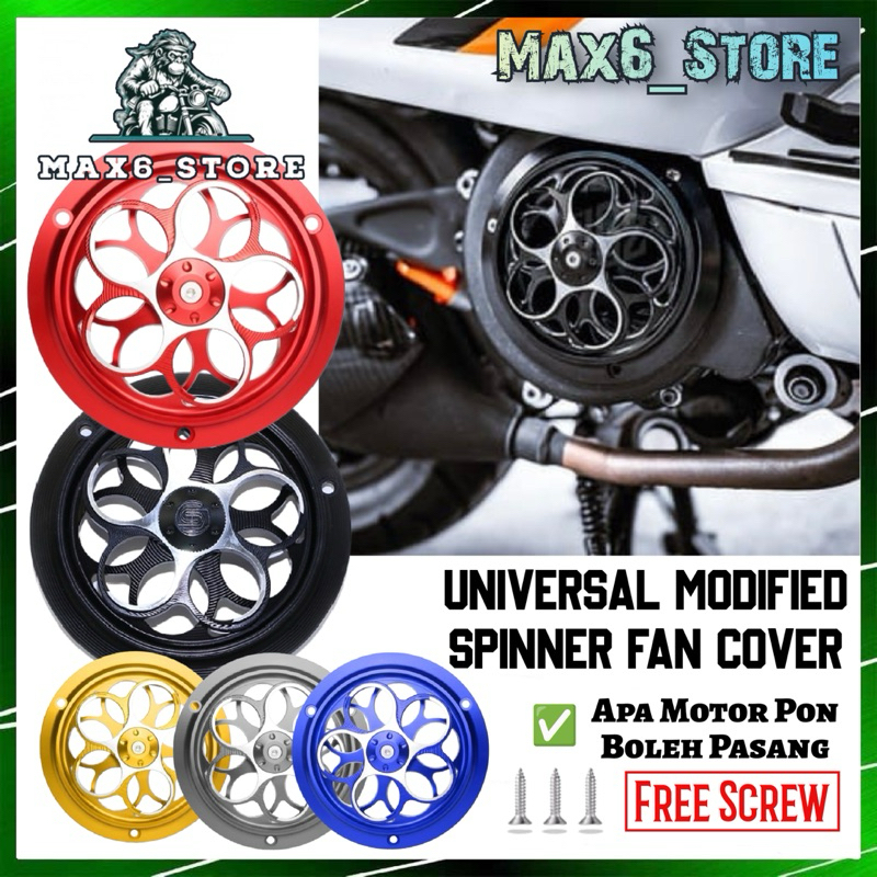 UNIVERSAL RADIATOR SPINNER COVER CNC ALLOY COOLANT COVER KIPAS MODIFIED ...