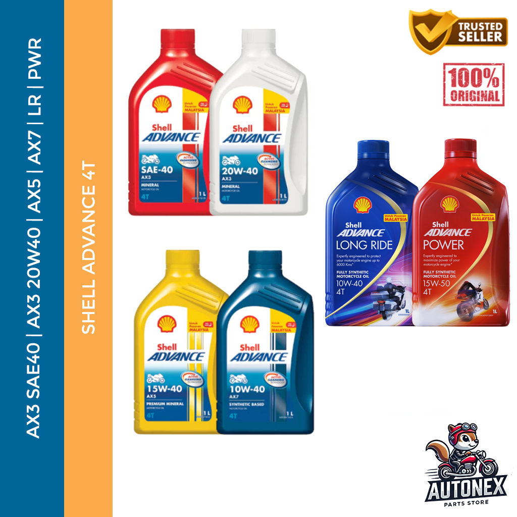MINYAK HITAM SHELL ADVANCE 4T AX3 AX5 AX7 Ride Power (100% Original ...