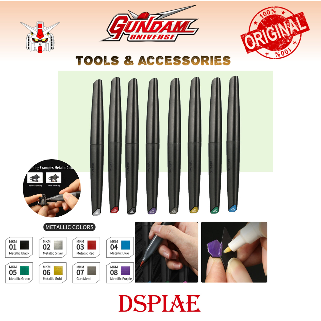 DSPIAE Soft Tip Marker Pen / Acrylic Markers / Water-based Gundam ...
