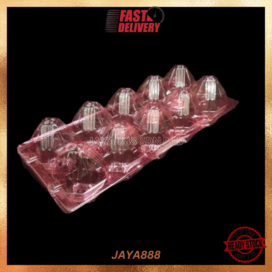 (100pcs) EGG Tray / Disposable OPS Plastic EGG Tray Pink BENXON / egg ...